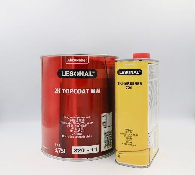 Lesonal 2K Topcoat MM (ท๊อปโค้ท(เเม่สี)) No. 320-11 (สีขาว) ขนาด 3.75L และ 2K Hardener 720 ...