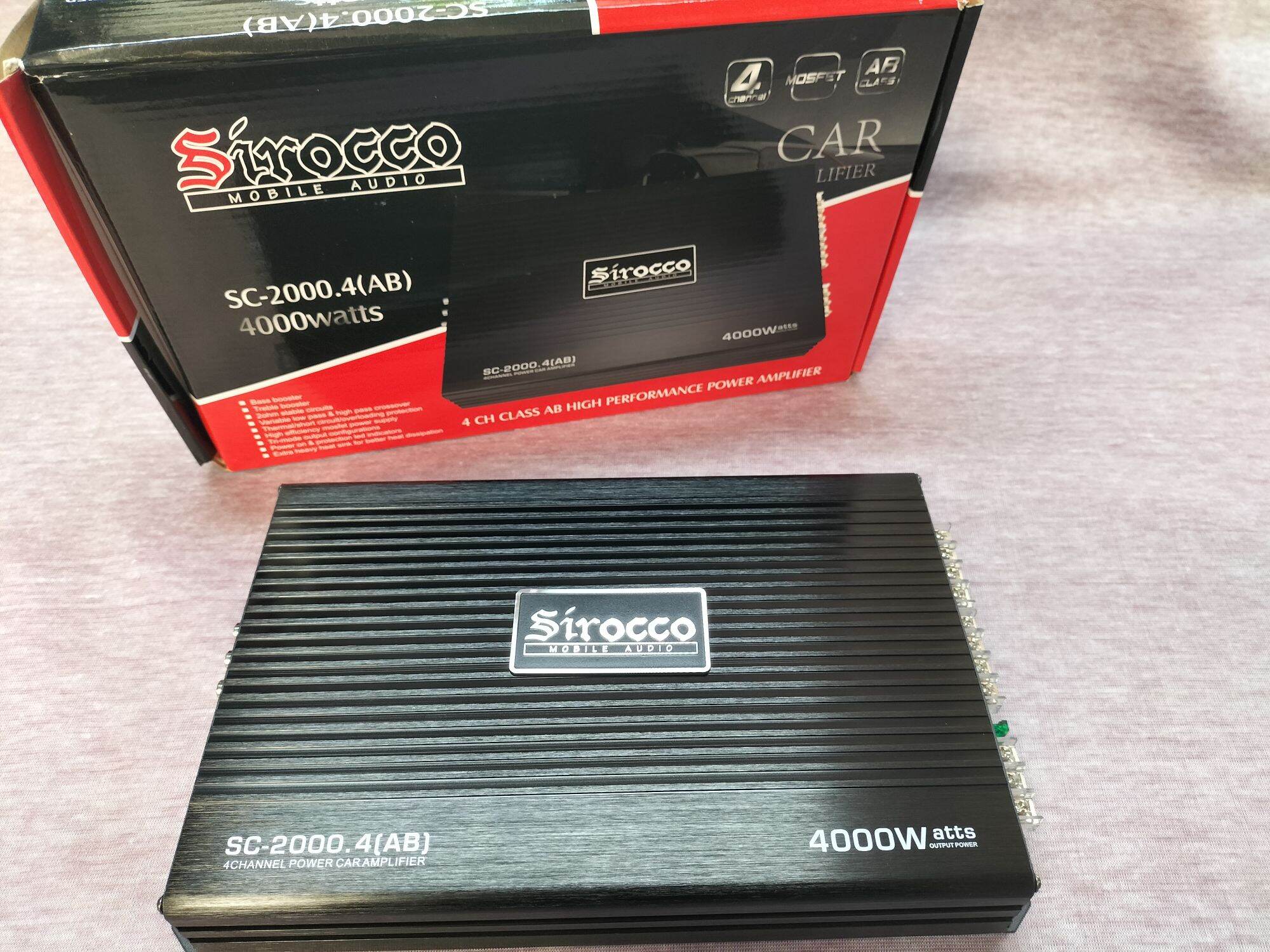 แอมป์ AB 4 Ch 4000 วัตต์ SC-2000.4 สามารถขับ 6 นิ้ว 8 นิ้วได้ถึง 8 ดอก ...