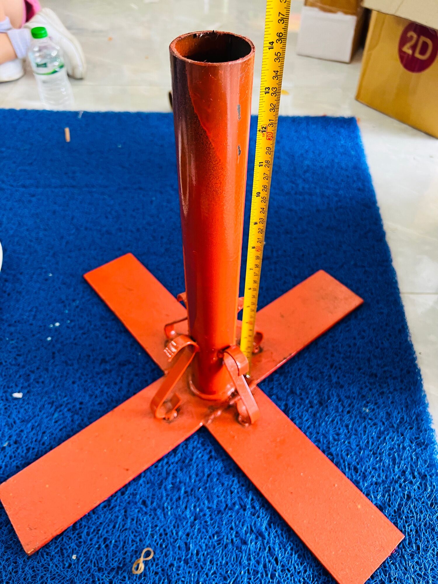 ขาร่ม ขาตั้งร่ม สีส้ม เหล็กหนา หนัก 4กิโล ขาปักร่ม เสาร่ม ร่มตลาด ...