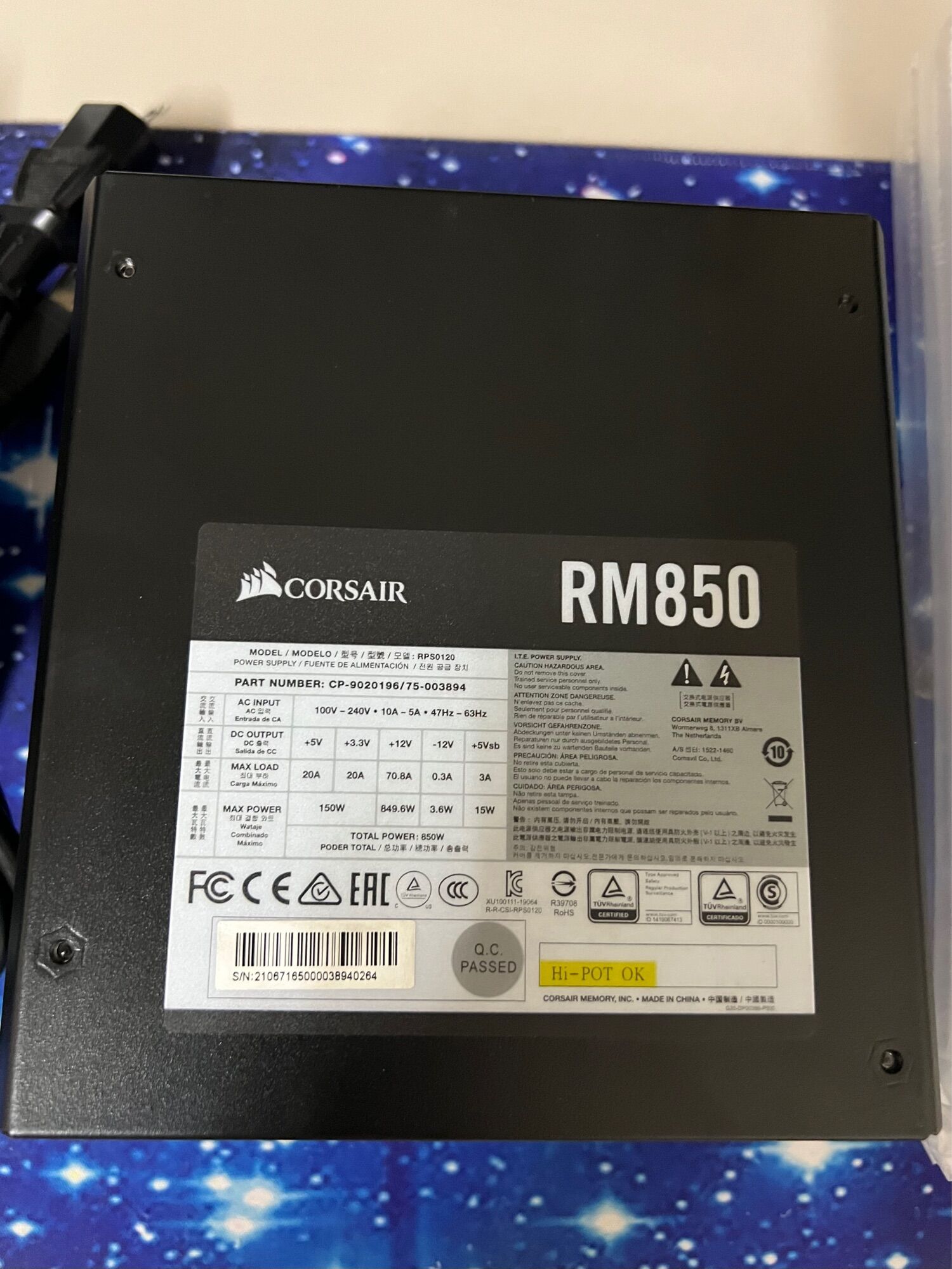 ขายถูก Power Supply Corsair RM850 850W 80 สภาพใหม่ สายครบ ใช้งานได้ปกติ ...