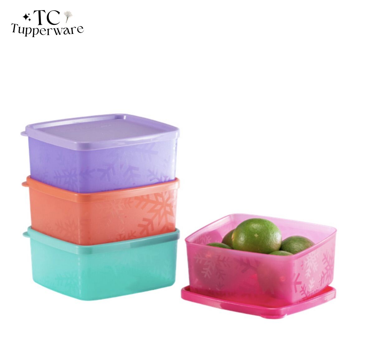 Tupperware snowflake square Round 400ml | Lazada.co.th