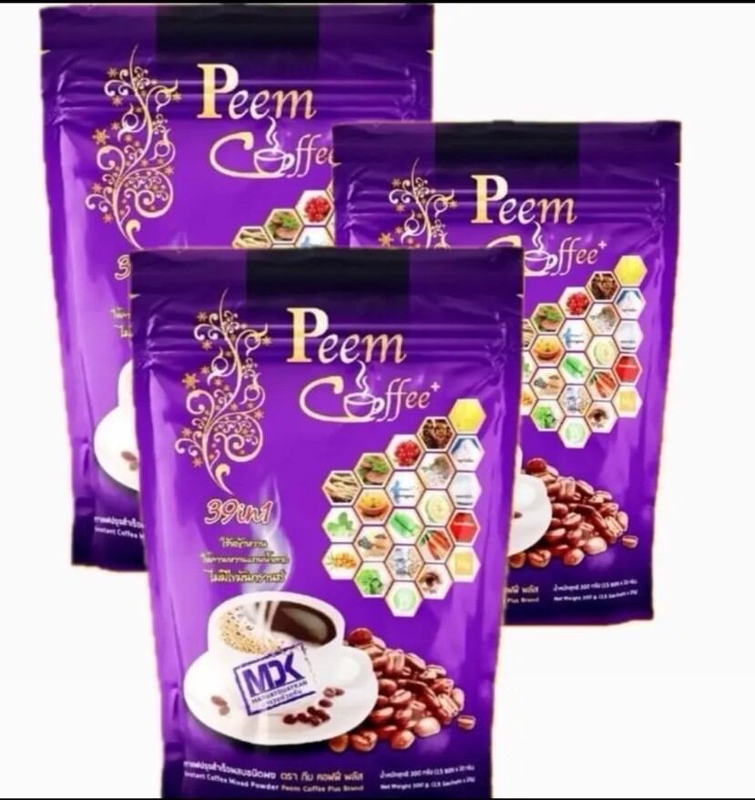 กาแฟภีมคอฟฟี่ Peem Coffee 39 in1 2ห่อ 30 ซอง สินค้าล็อตใหม่ล่าสุด ราคาถูก 425.56 บาท - ยี่ห้อ ...