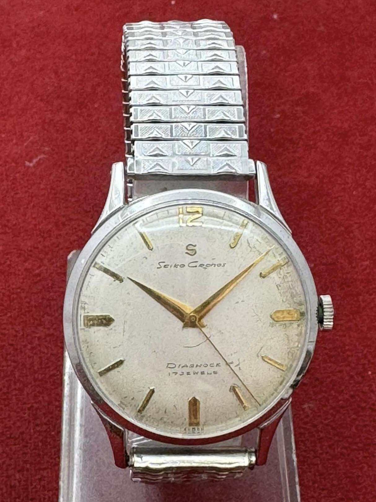 SEIKO CRONOS 17 Jewels ระบบไขลาน ตัวเรือนสแตนเลส นาฬิกาผู้ชาย มือสองของแท้ | Lazada.co.th