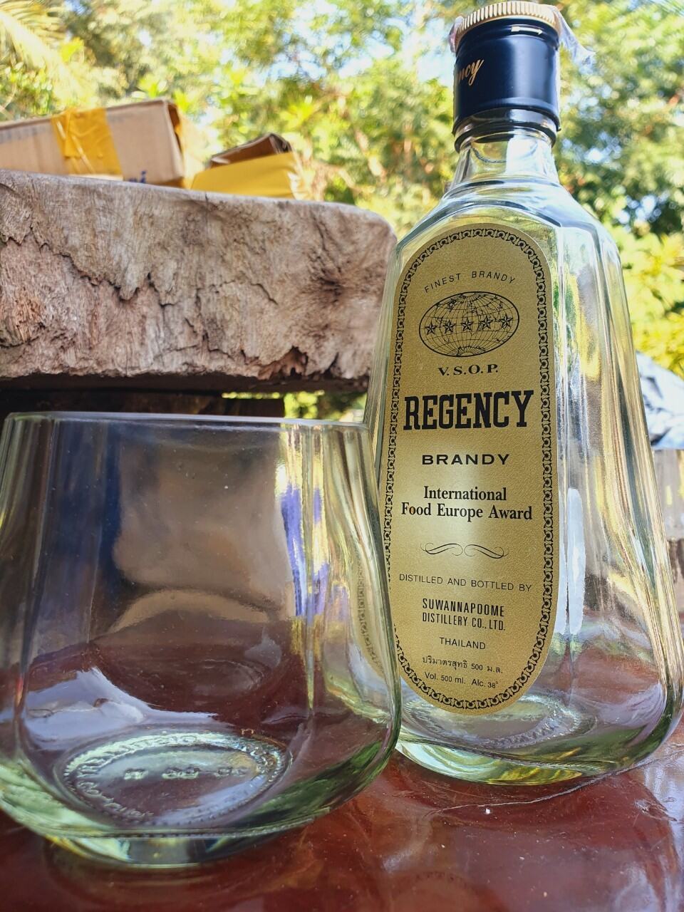 แก้วตัดจากขวด รีเจนซี่กลม Regency ไม่ได้ติดสติ๊กเกอร์ งานDIY | Lazada.co.th