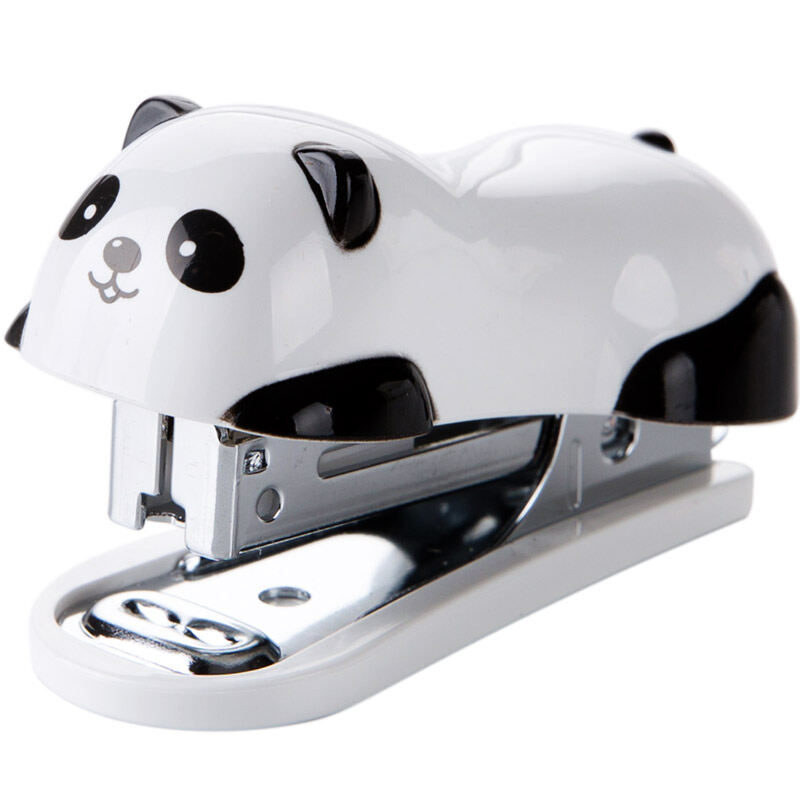 Deli Cute Cartoon Panda Mini Stapler Children Portable Small Stapler ...