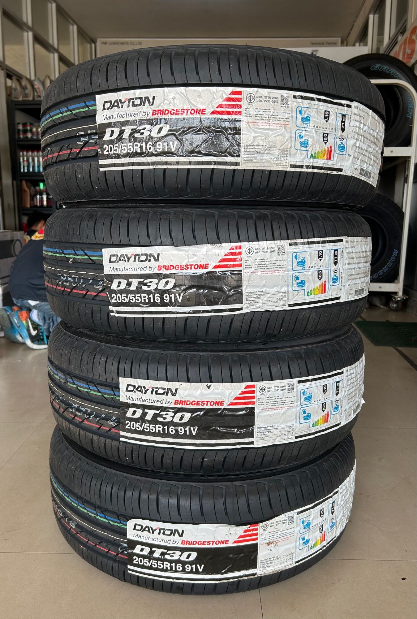 205/55R16 91V DAYTON DT30 By BRIDGESTONE ยางใหม่กริ๊ปปี2024🇹🇭ราคาชุด4 ...