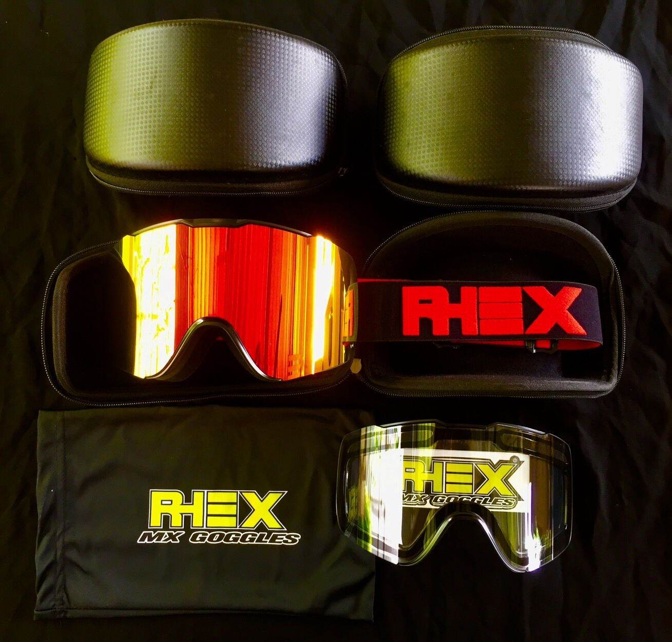 แว่นตาMotocross(เลนส์แม่เหล็ก2ชั้น) RHEX MX GOGGLES (ครบชุด) - 21+7 Motocross - ThaiPick