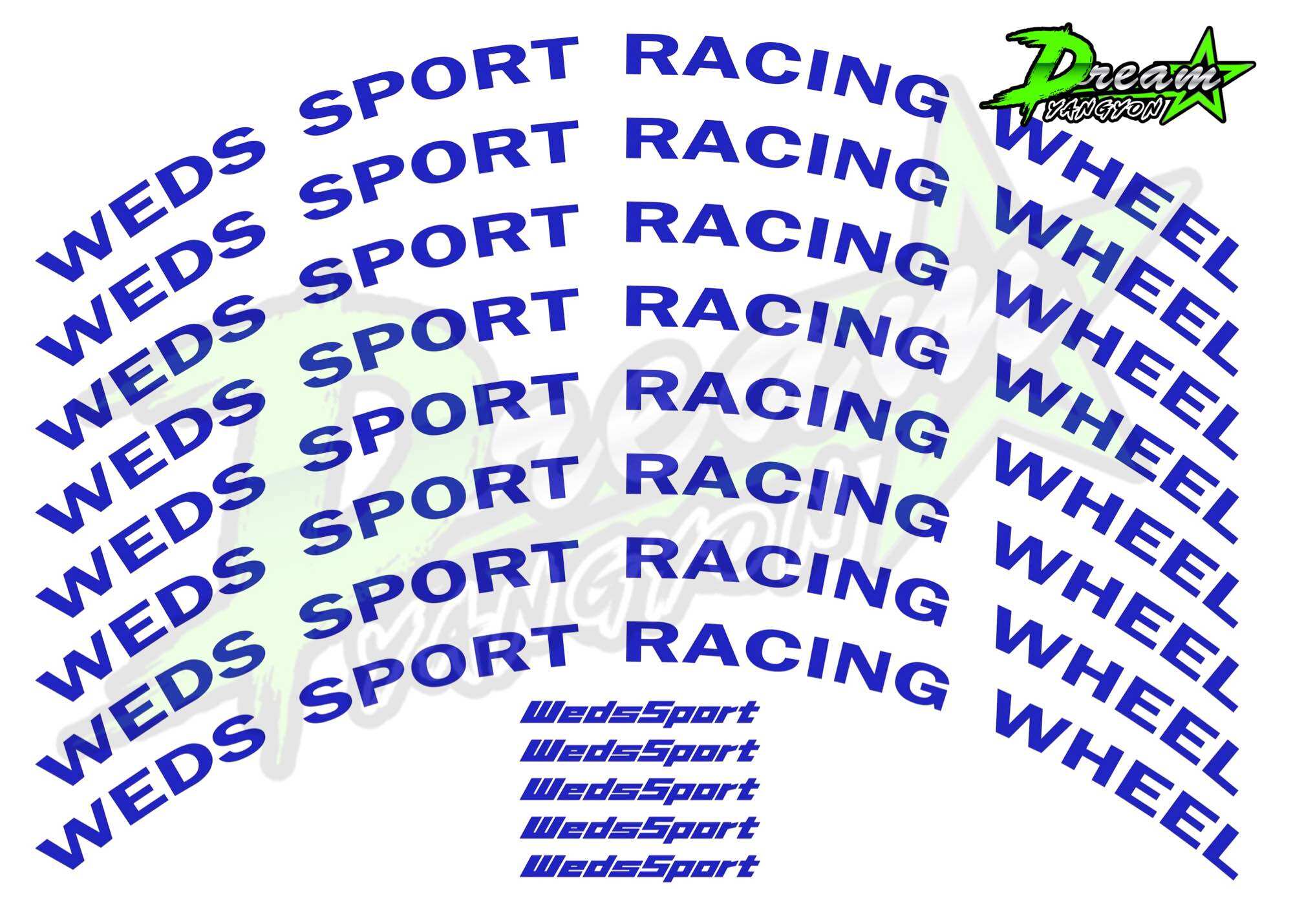 สติ๊กเกอร์ติดล้อแม็ก (ล้อ 15 - 18 )TC005 WEDS SPORT RACING WHEEL ...