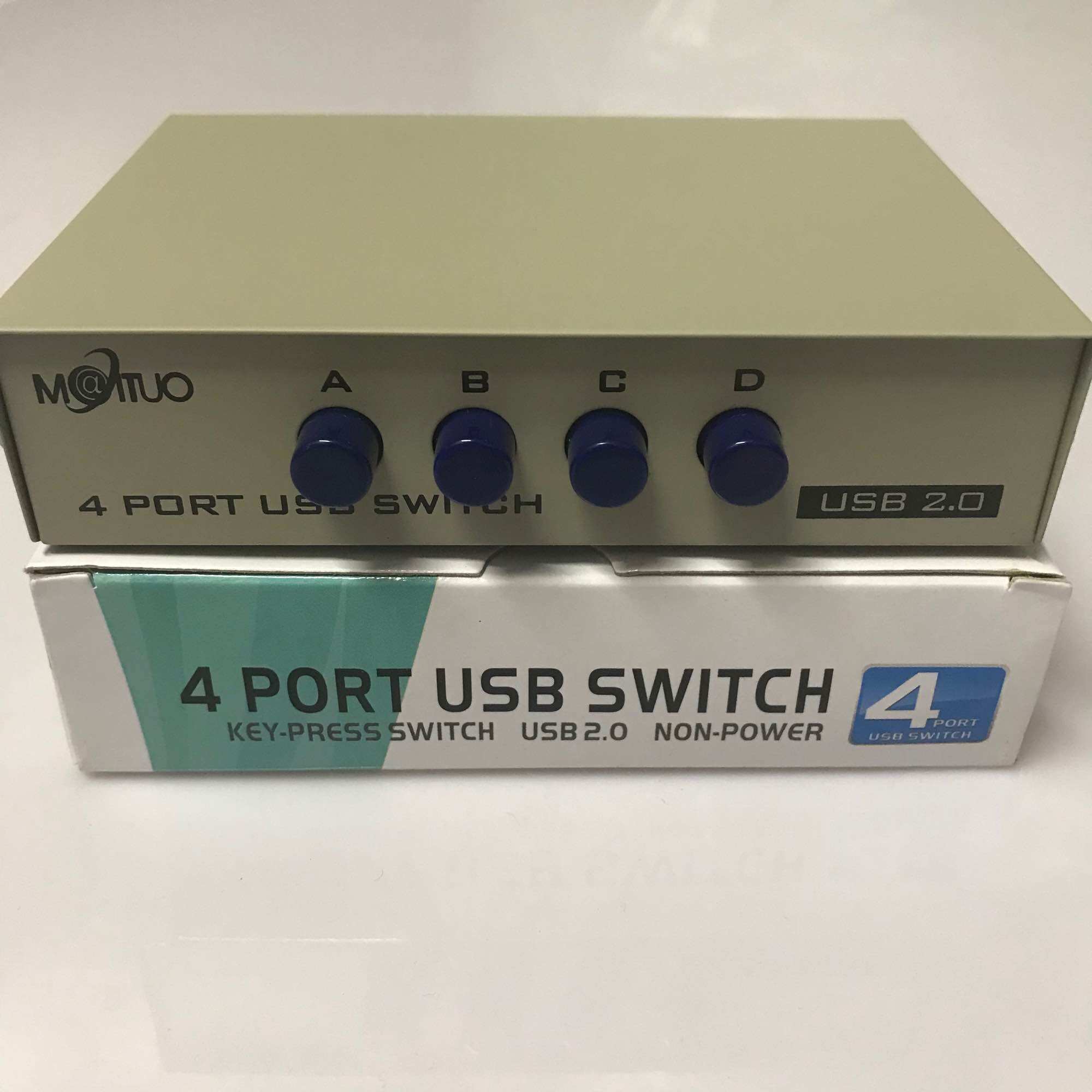 4 Ports USB 2.0 Sharing Switch Switcher Adapter Box For PC Scanner ...