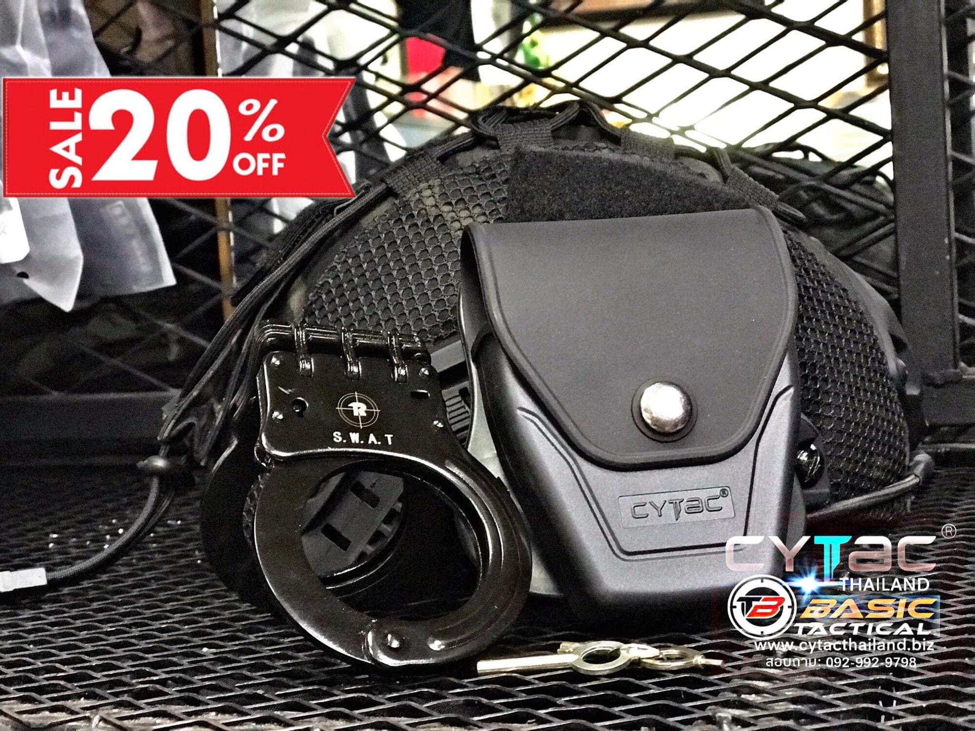 SET:ซองกุญแจมือแบบมีฝาปิด+กุญแจมือบานพับ SWAT - CYTAC SHOP ONLINE ...