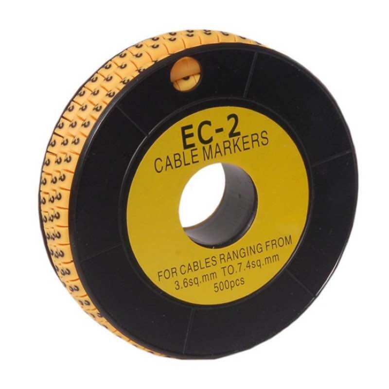 (ราคาแพ็ค 100ชิ้น)Cable Markers EC-1, EC-2 เคเบิ้ลมาร์คเกอร์ No.0-9 ...