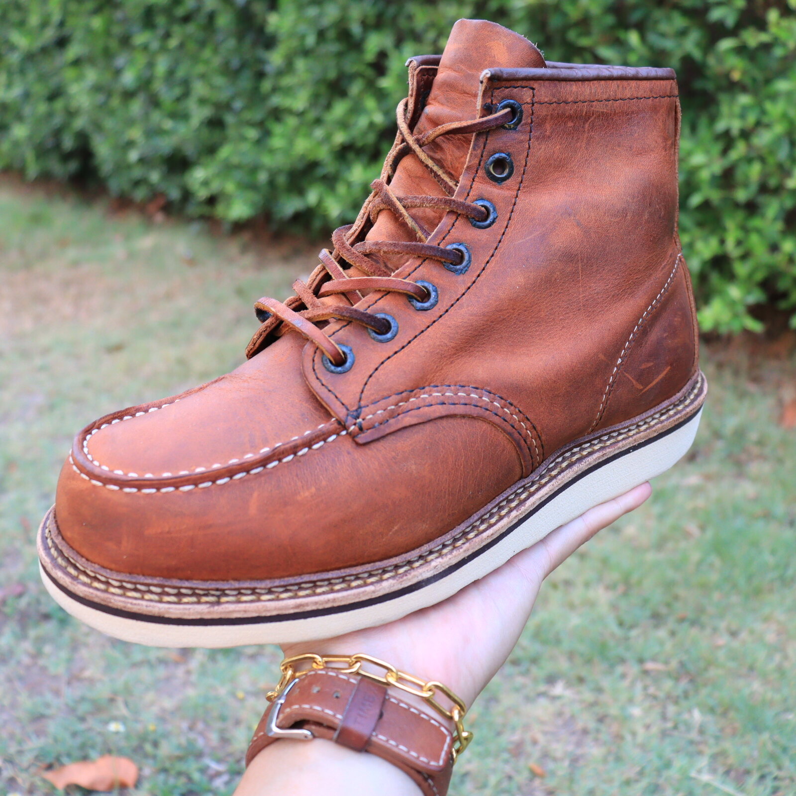 ส่งฟรี เดิมๆ Redwing Moc Toe Boots Model 1907 - The Ultimate American ...