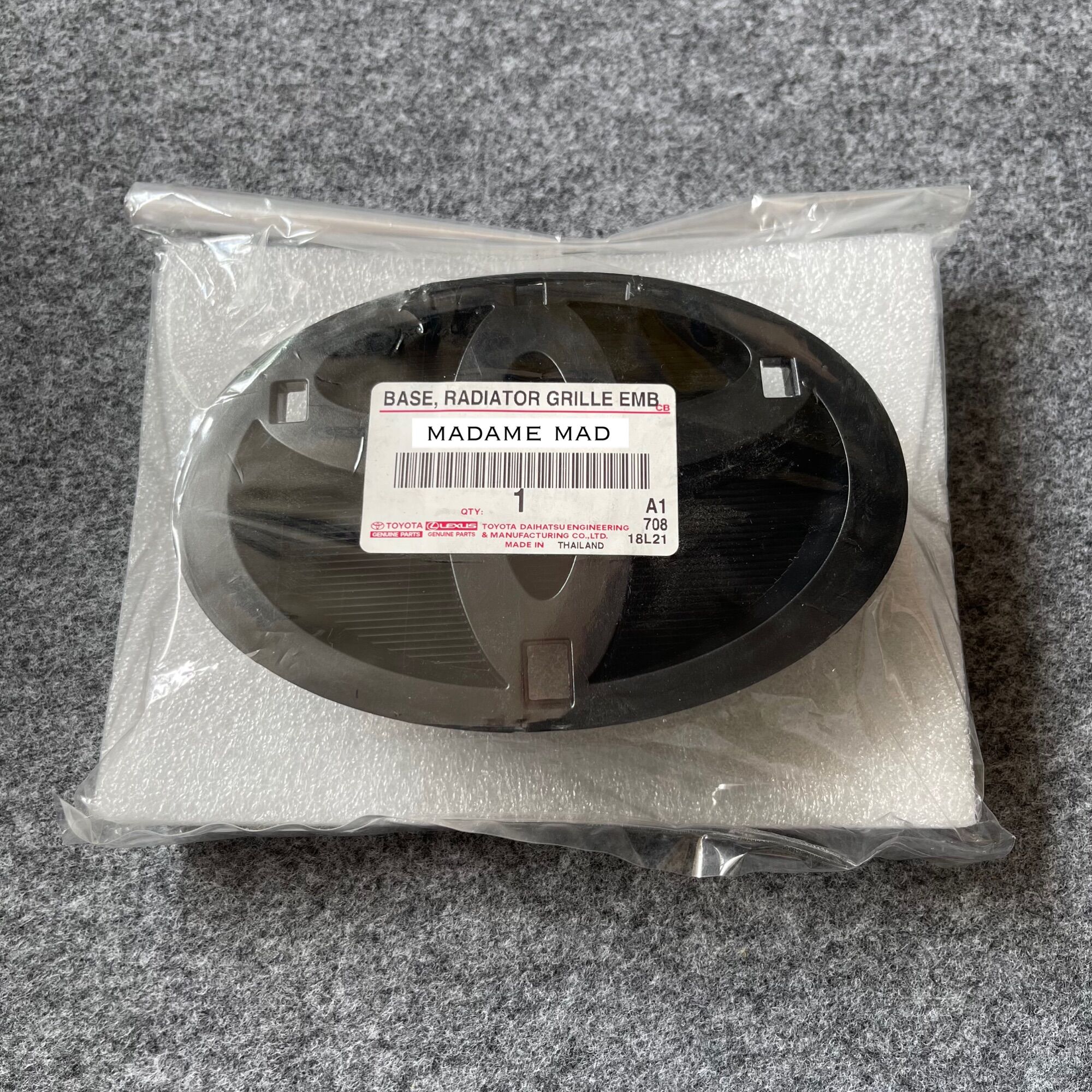 แท้ศูนย์ 💯% ฐานรอง โลโก้ตราหน้ากระจัง Vios 2013-2020, Yaris ATIV 5D ...