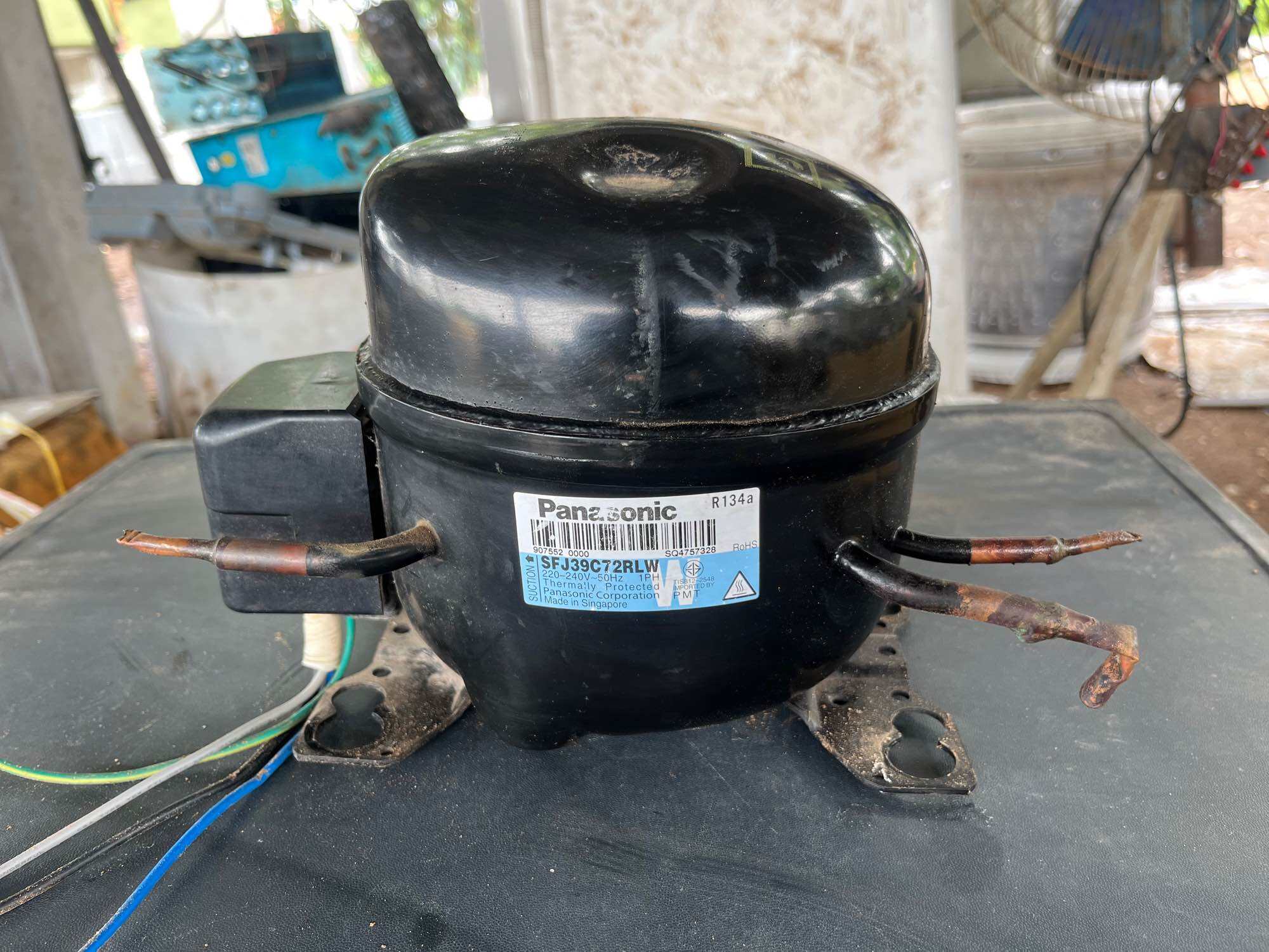 คอมเพรสเซอร์ ตู้เย็น Panasonic 1 ประตู น้ำยา R134a มือ2 อะไหล่ถอดแท้ ...