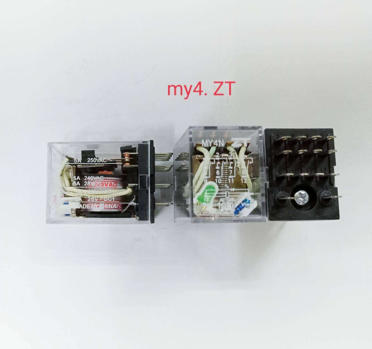 1ชิ้น/ Relay MY4N มีให้เลือกไฟ รีเลย์ 12V,24V,110V,220V รีเลย์ไฟฟ้า ...