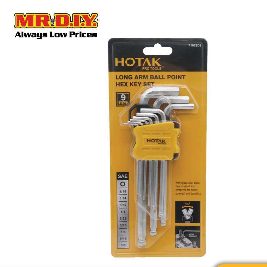 HOTAK ชุดประแจหกเหลี่ยม (9 ชิ้น/ชุด) | Lazada.co.th