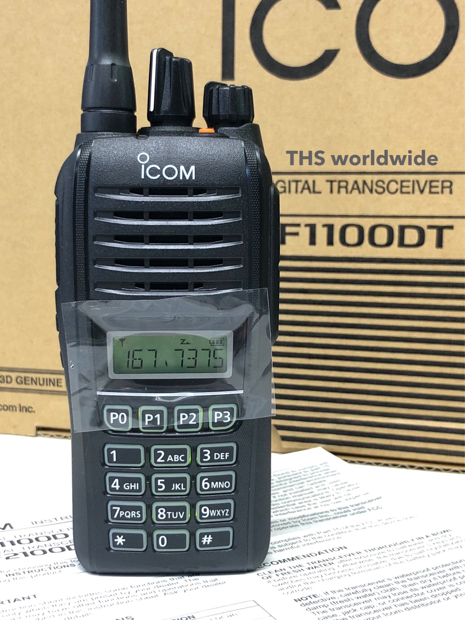 วิทยุสื่อสาร ICOM รุ่น IC-F1100DT (เครื่องราชการ) VHF/FM 136-174MHz 5W. Analog/Digital (IP67 ...