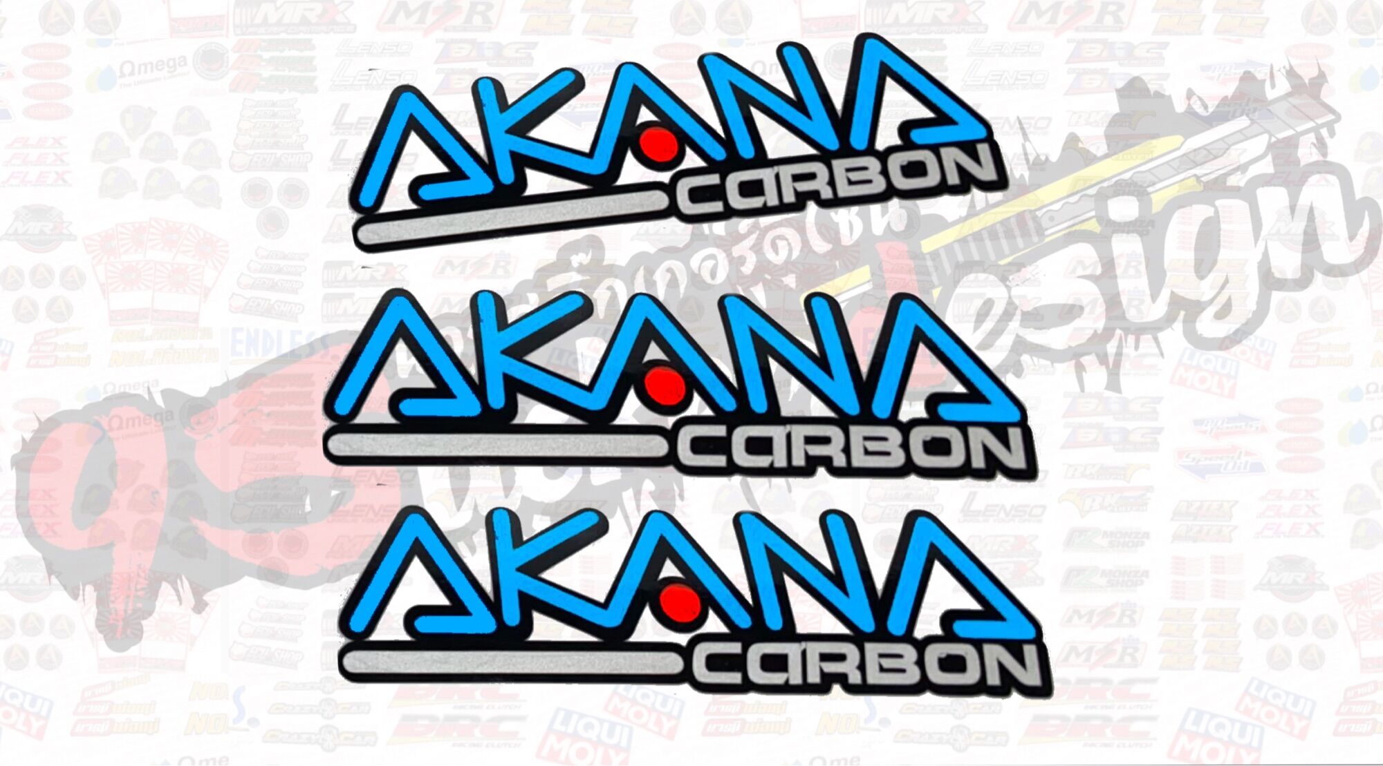 สติ๊กเกอร์AKANA(อากานะ คาร์บอน)จำนวน3แผ่น