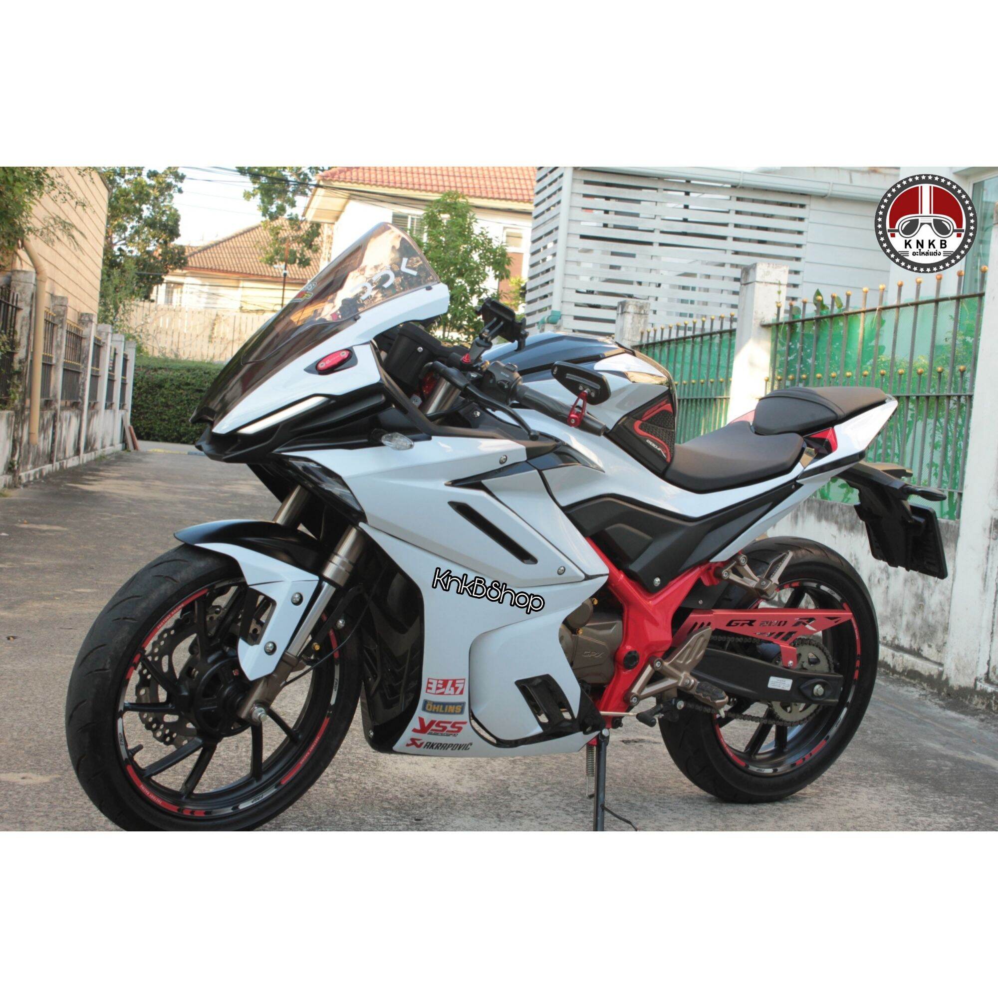 สติ๊กเกอร์ รอบ คัน GPX GR200 ลายขาวล้วน | Lazada.co.th