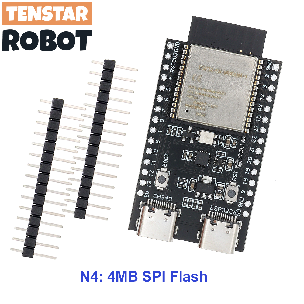 บอร์ดพัฒนาแบบ Dual C Esp32 Esp32 C6 Wifi อินเทอร์เน็ตบลูทูธบอร์ดหลัก32 Esp32 C6 Devkit C N4r2