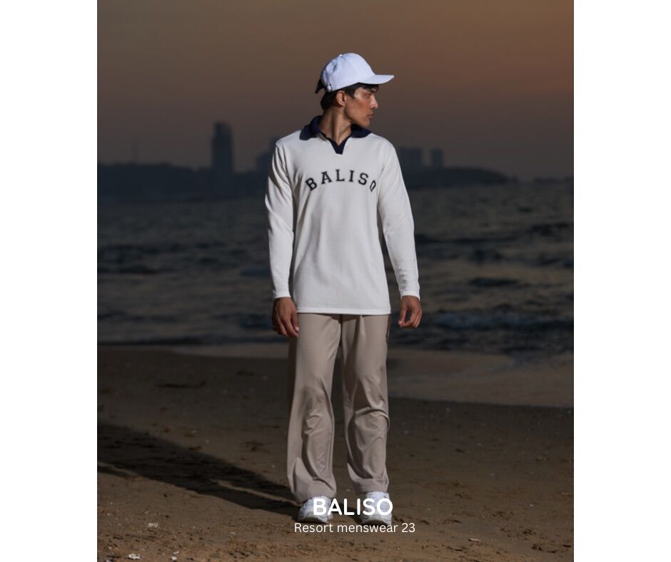 Baliso Double pleated with snap bottom trousers กางเกงจีบ | Lazada.co.th