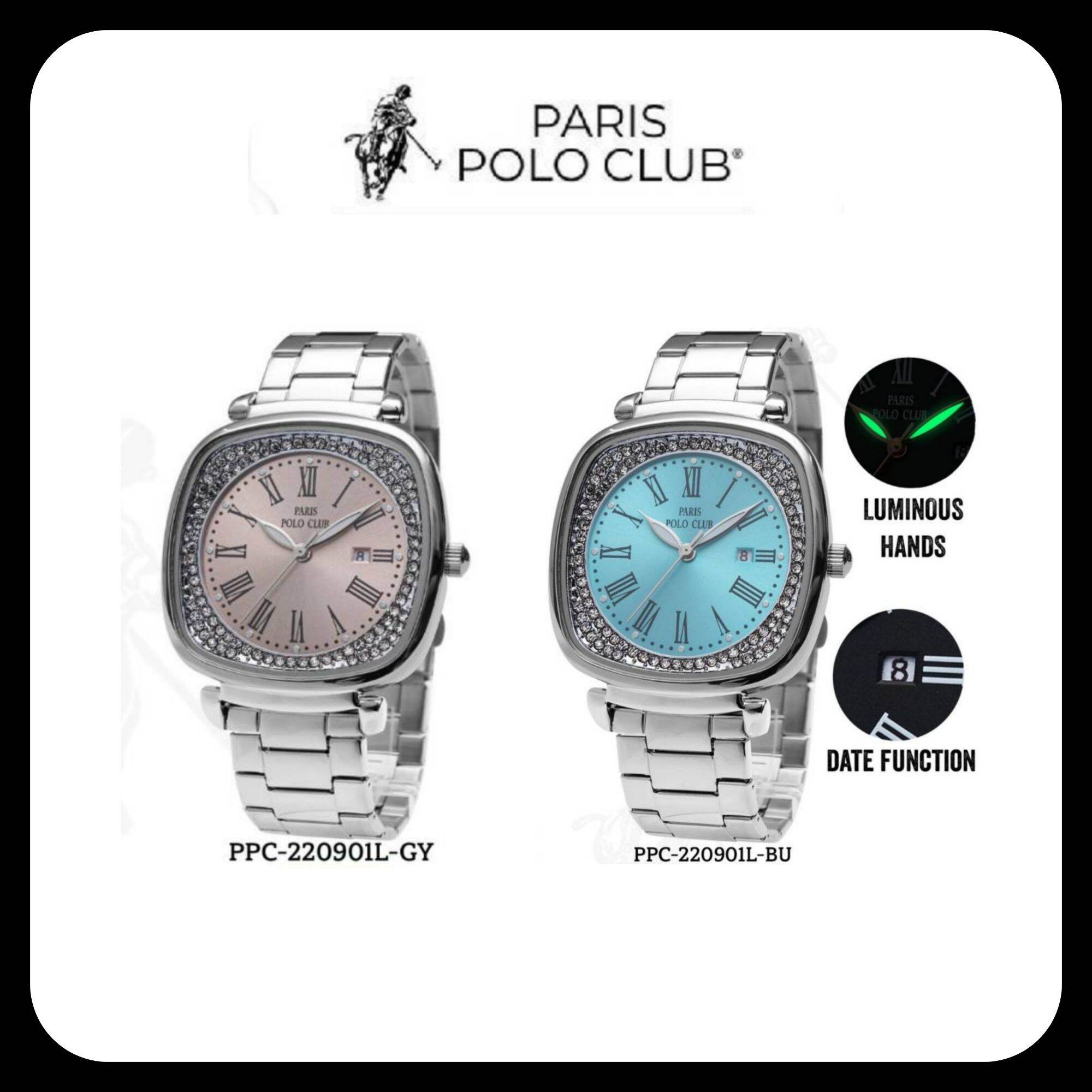 Paris Polo Club นาฬิกาผู้หญิง รุ่น PPC-220901L สายสเตนเลสสตีล ส่งฟรี ...