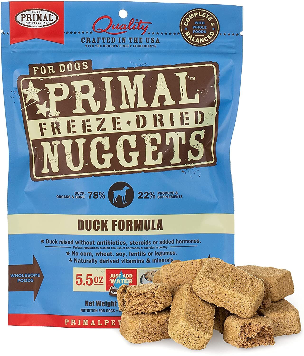 อาหารสุนัข Primal Freeze-Dried Nuggets สูตร Duck ขนาด 156 g | Lazada.co.th