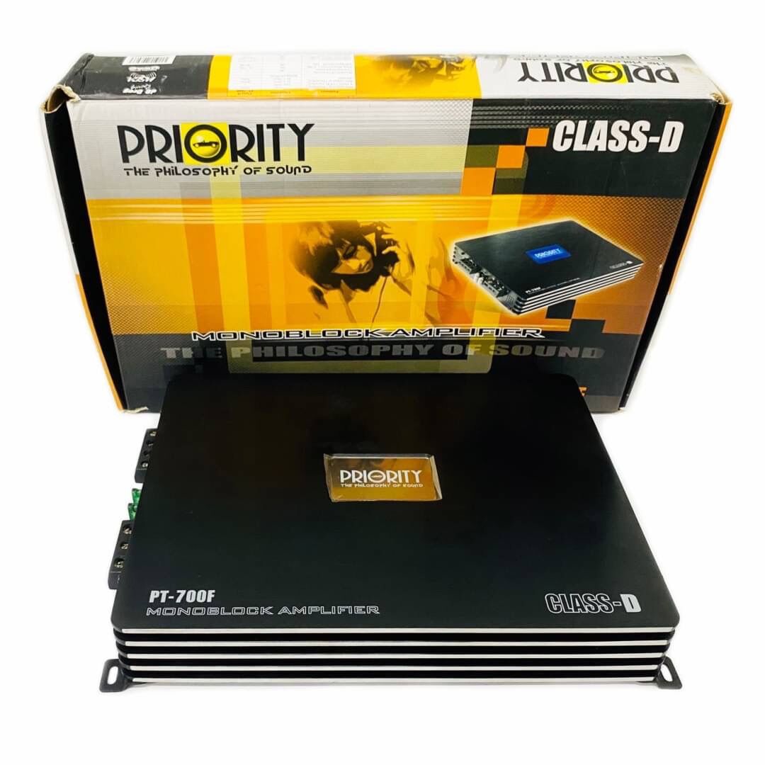 เพาเวอร์แอมป์ติดรถยนต์ดีๆแรงๆ PRIORITY รุ่น PT-700F CLASS D 700w. สีดำ เครื่องเสียงติดรถยนต์ ...