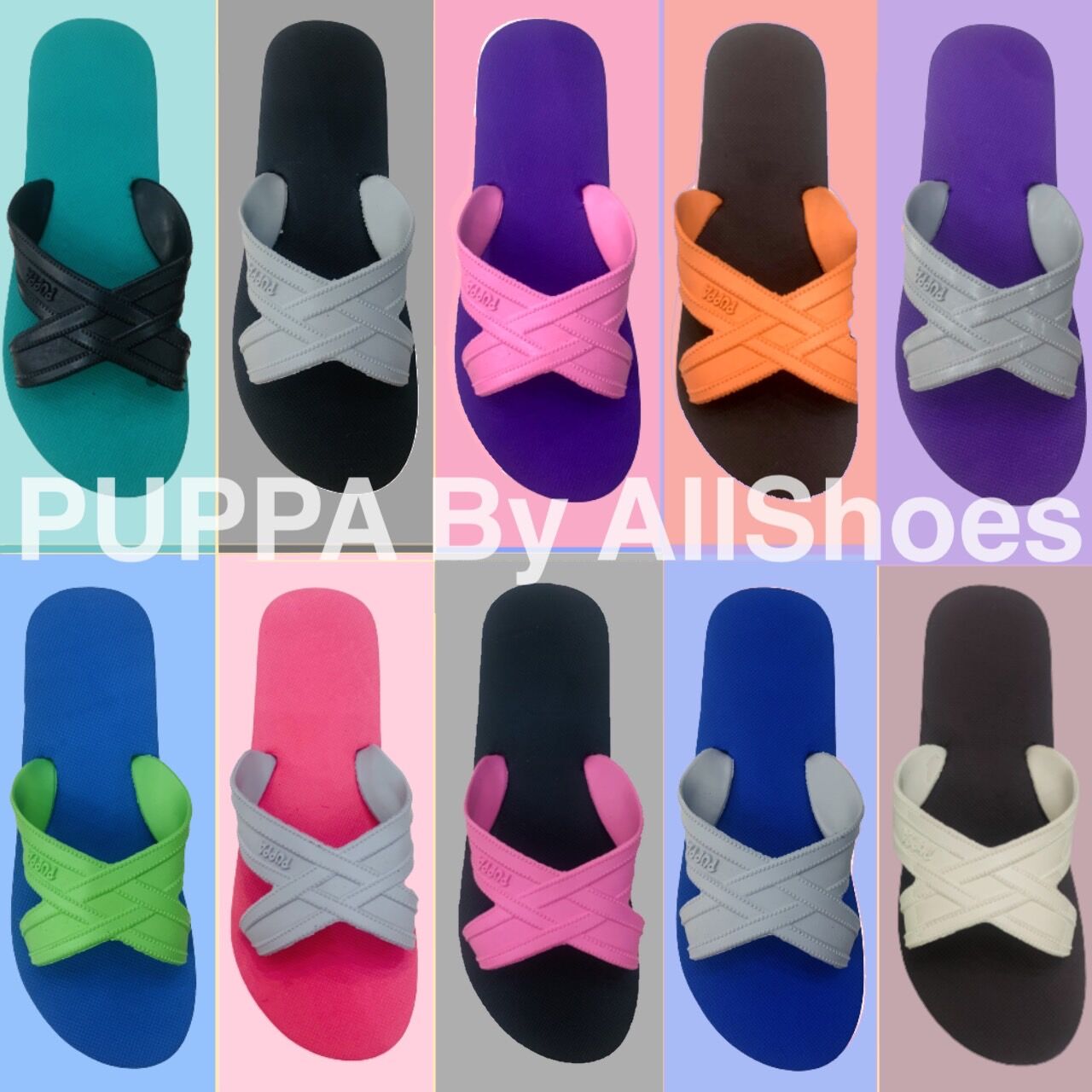 พร้อมส่ง PUPPA รองเท้าแตะ ปุ๊บป้า ถูกสุด สีพิเศษแท้ แตะฟองน้ำ สีทูโทน ...