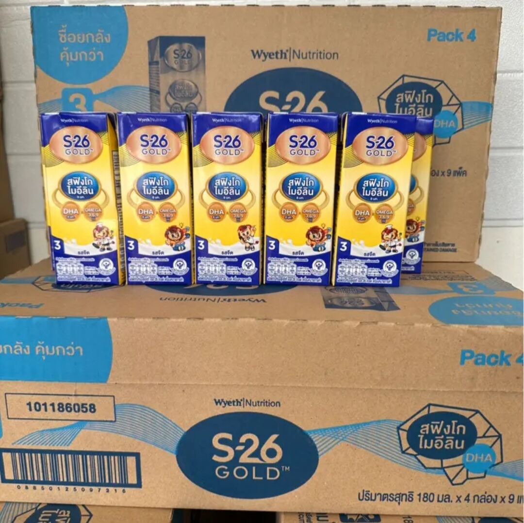 นมS26 UHT สูตร3 รสจืด 180ml. จำนวน36กล่อง | Lazada.co.th