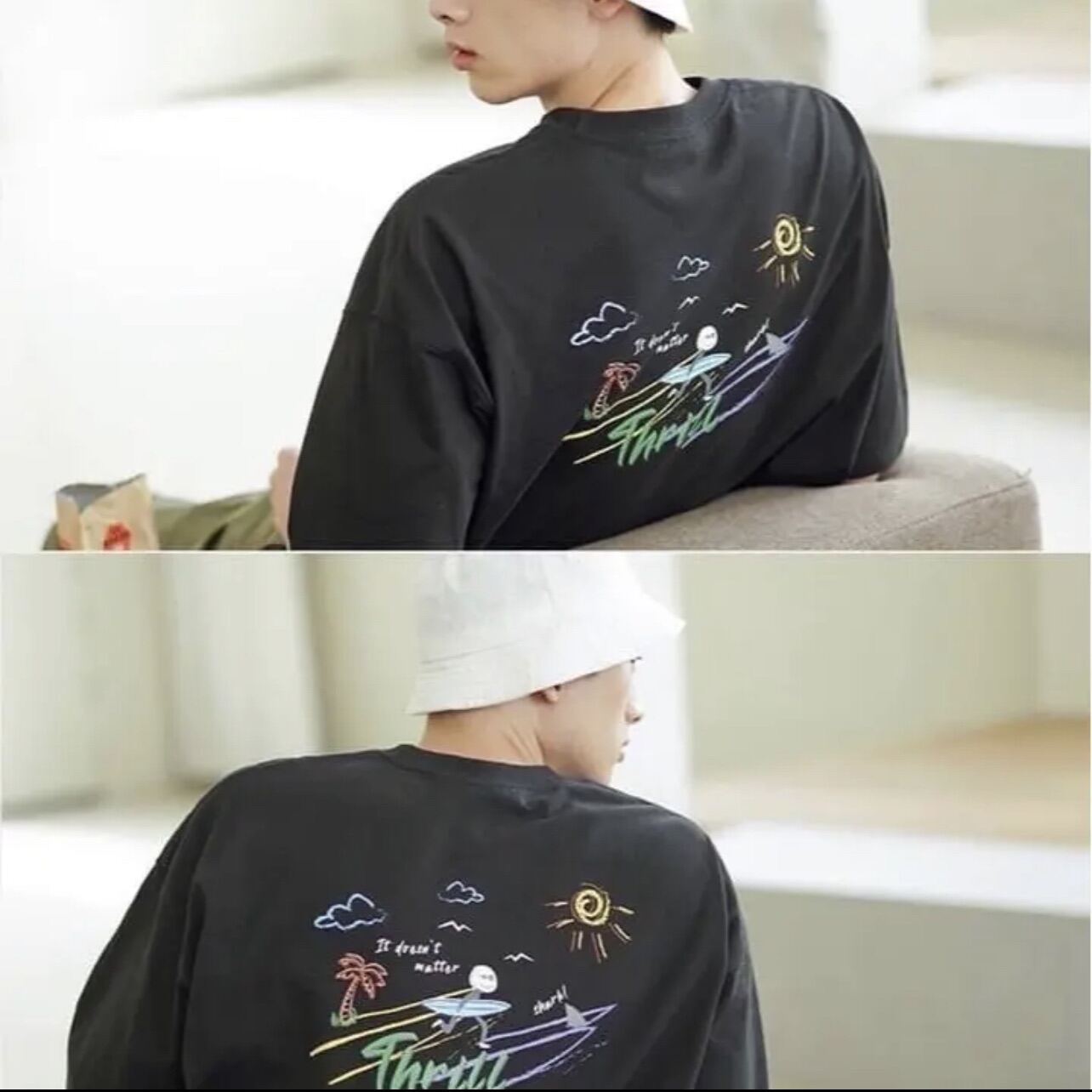 เสื้อยืดงานป้าย call me again สไตล์เกาหลี - อินเทรนด์8 - ThaiPick