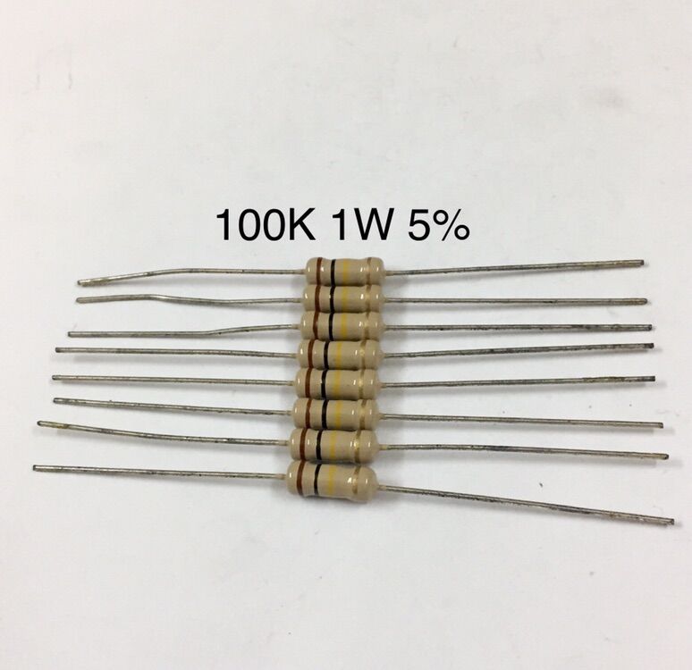20ชิ้น 100K 1W 5% Resistor ตัวต้านทาน 100 กิโลโอห์ม 1วัตต์ ความความผิด ...