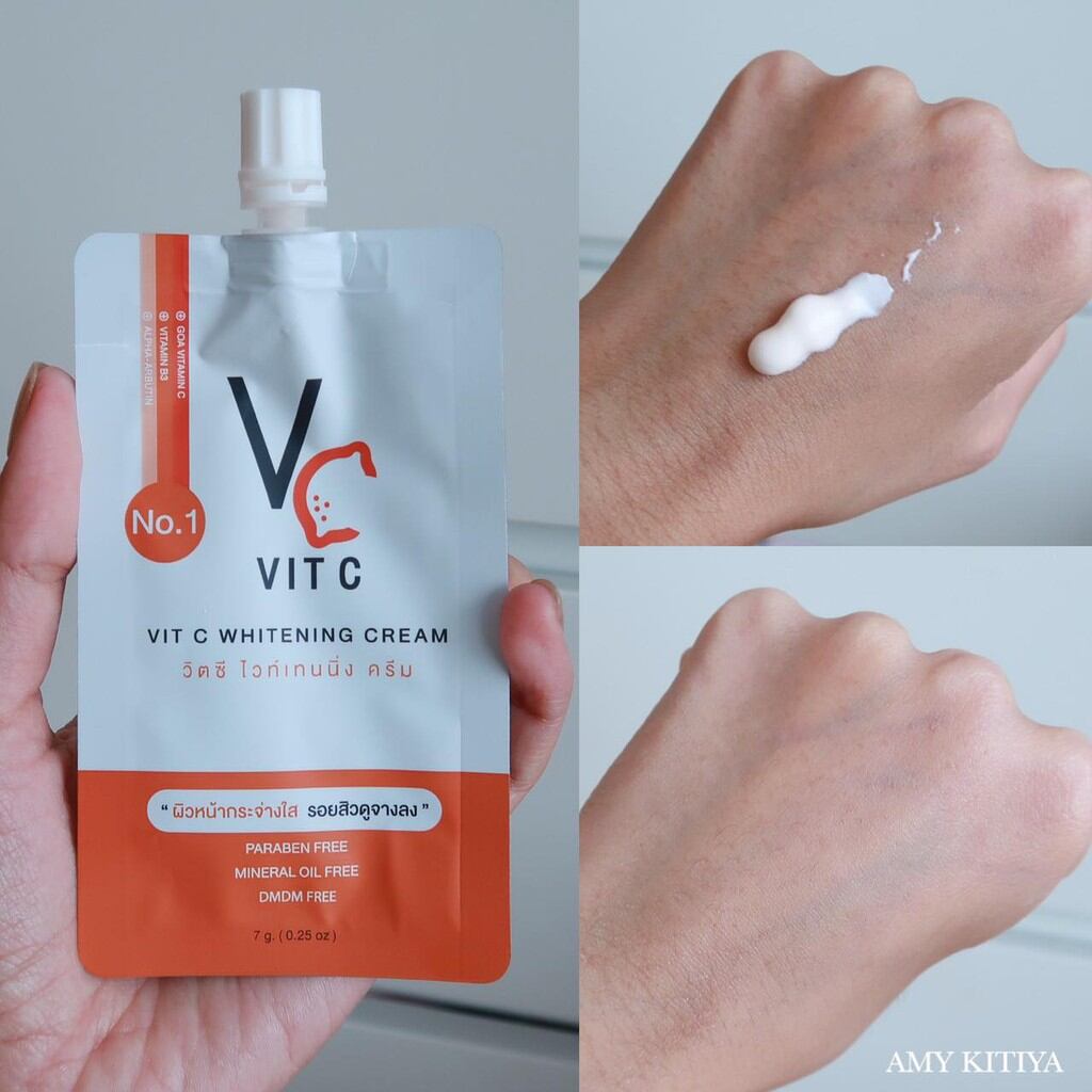 Vit C Whitening Cream ครีมวิตามินซี เข้มข้นขนาด 7g. - shopnana.n - ThaiPick