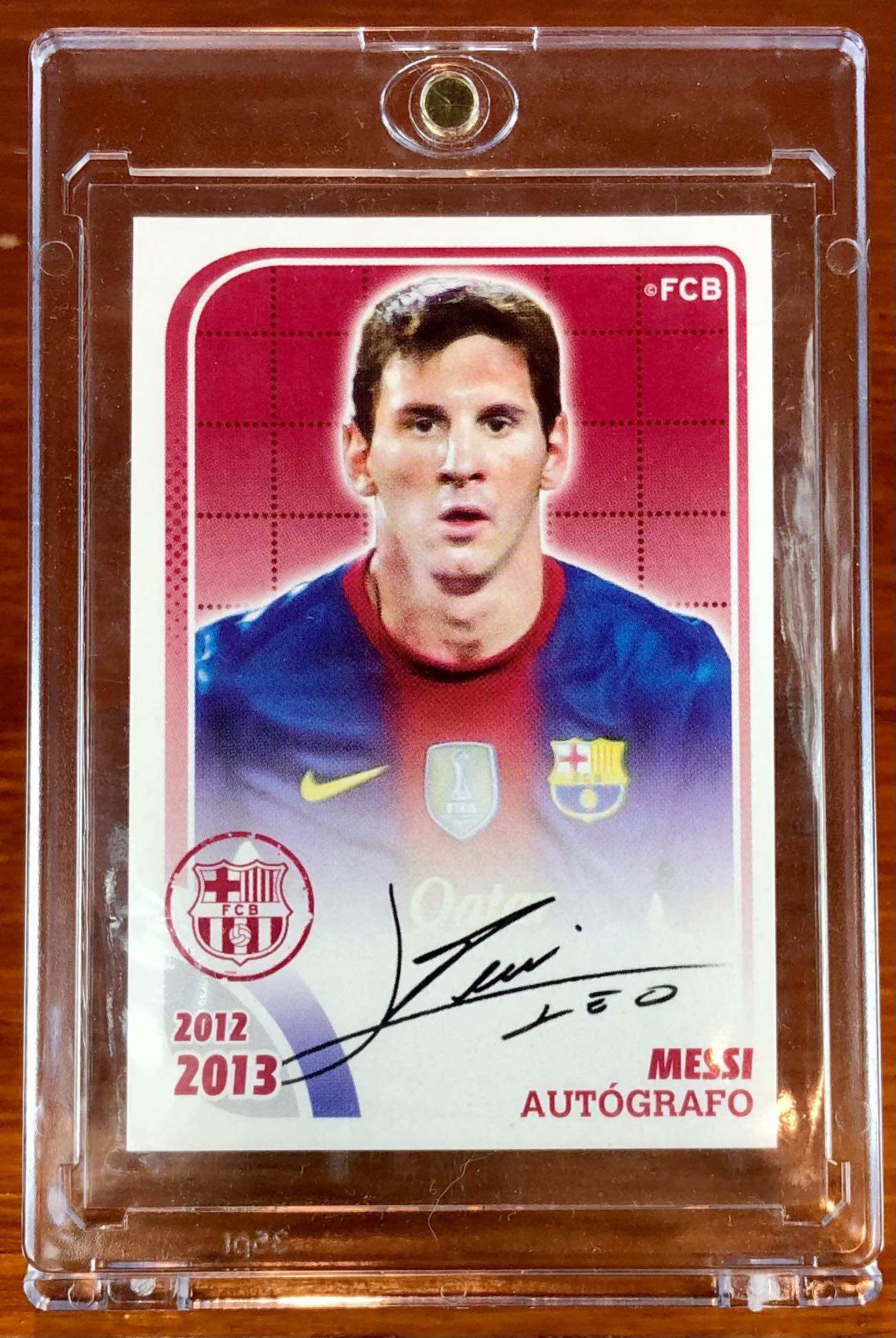 LIONEL MESSI AUTOGRAFO ⚽️ การ์ดสะสม สติ๊กเกอร์ ฟุตบอล ⚽️ 2012-2013 ...