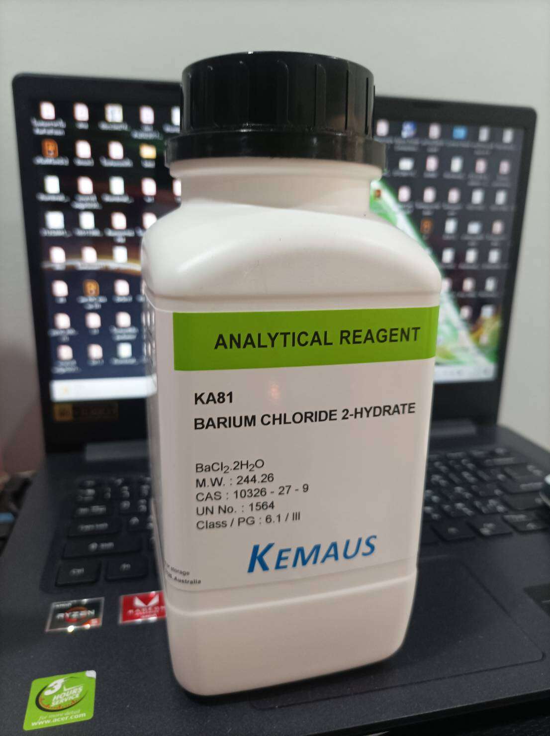 KemAus™ BARIUM CHLORIDE 2-HYDRATE 99.0%, 500 กรัม | Lazada.co.th