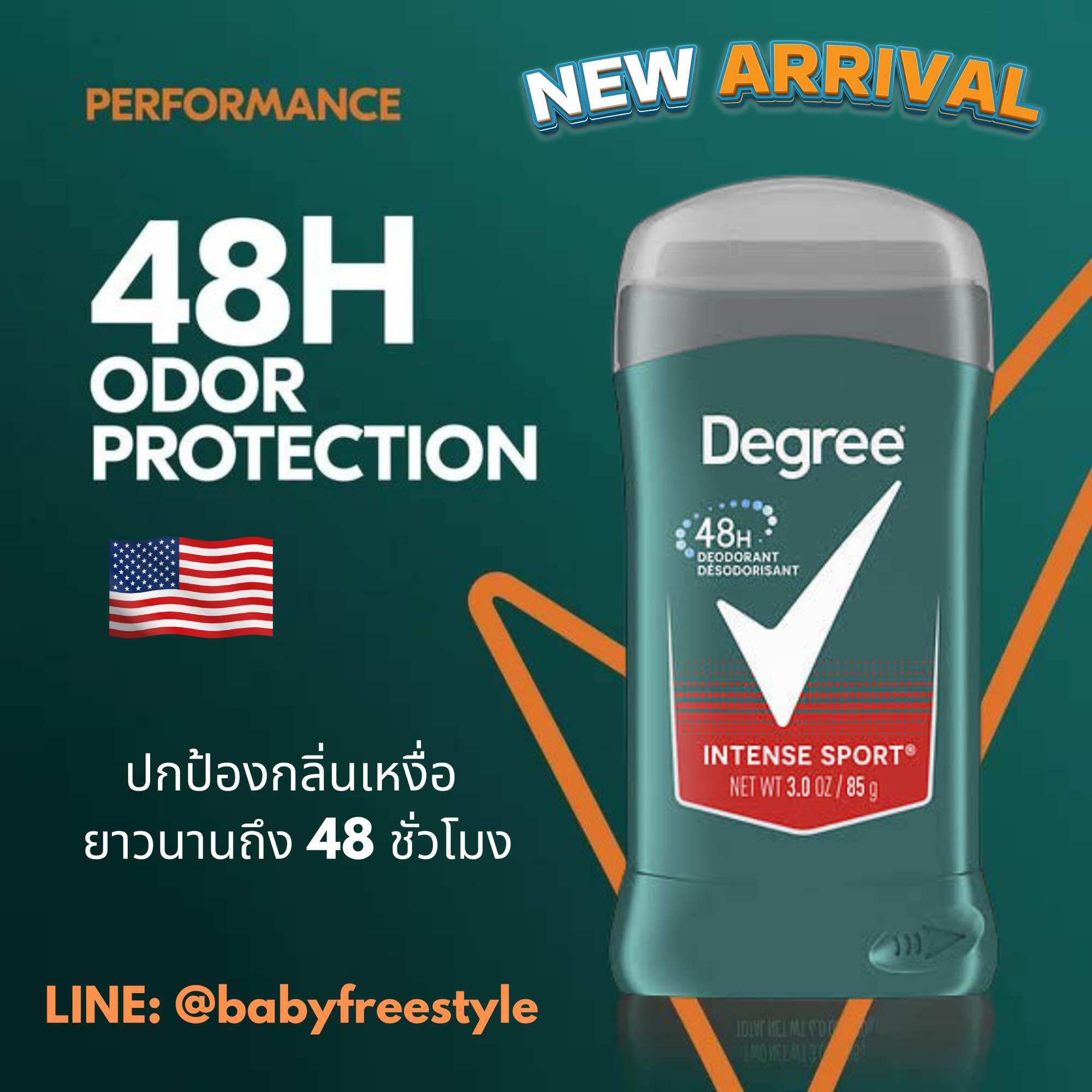โรลออนระงับกลิ่นกาย Degree Men Antiperspirant intense Stick Sport 48 ...