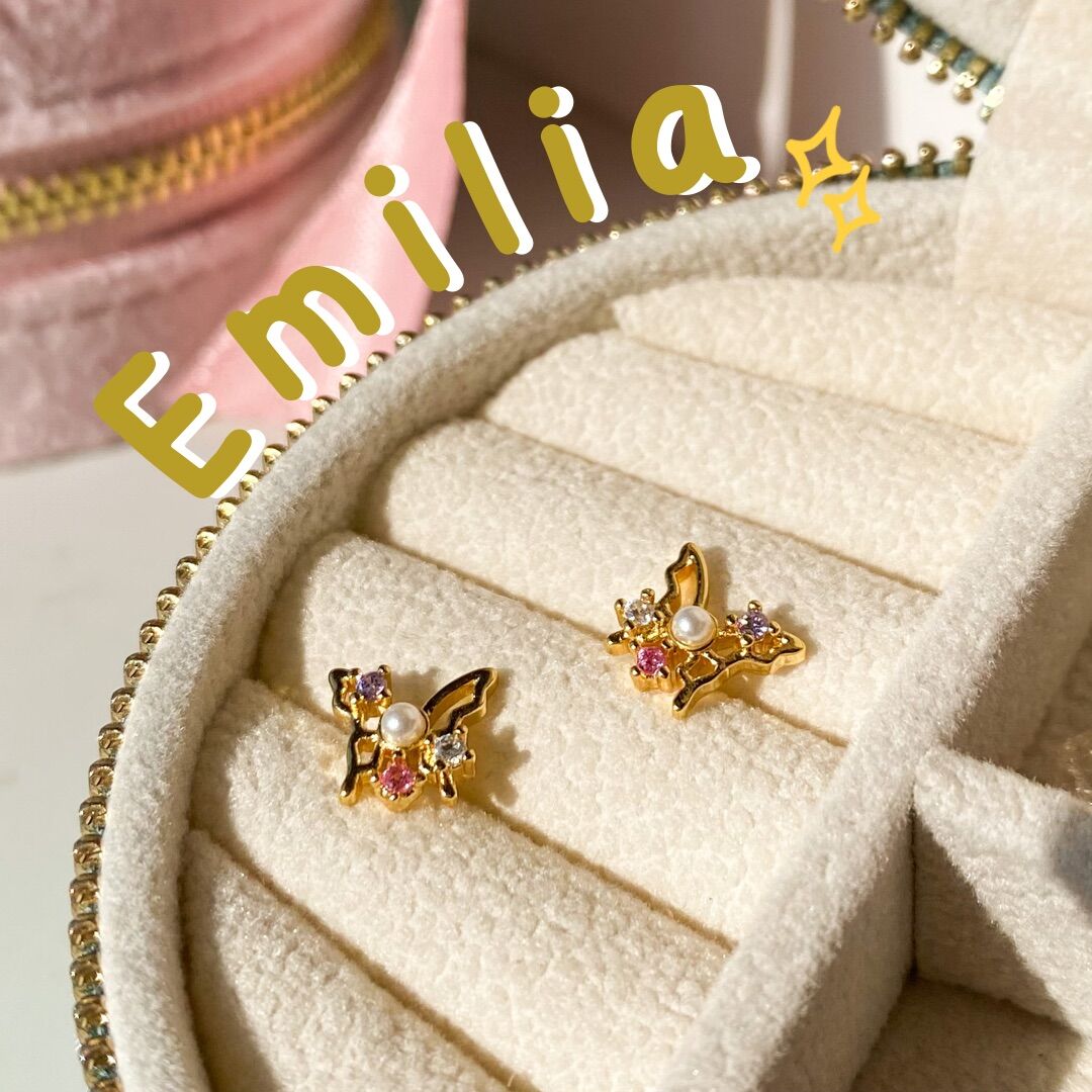 Thelucy Emilia stud earrings ต่างหูรูปผีเสื้อ - Thelucy.store - ThaiPick