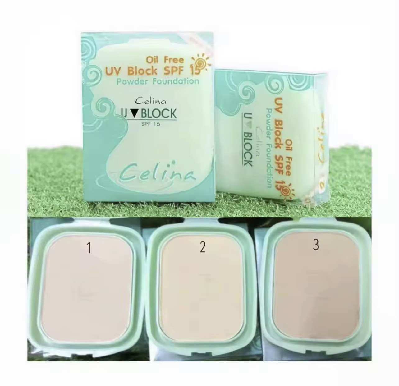 แป้ง เซลีน่า Celina UV Block SPF15 ยูวีบล็อก แป้งพริตตี้ 14กรัม (รีฟิล ...