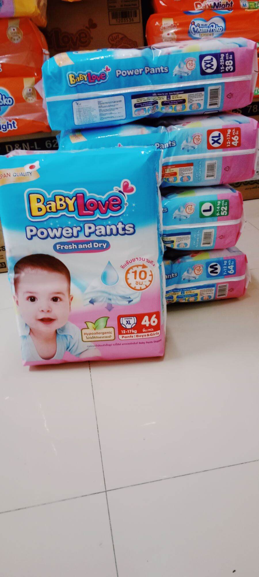 แพมเพิสเบบี้เลิฟ Power pants รุ่นซึมซับ 10ชม - แพมเพิสร้านแม่พลอยพราว - ThaiPick