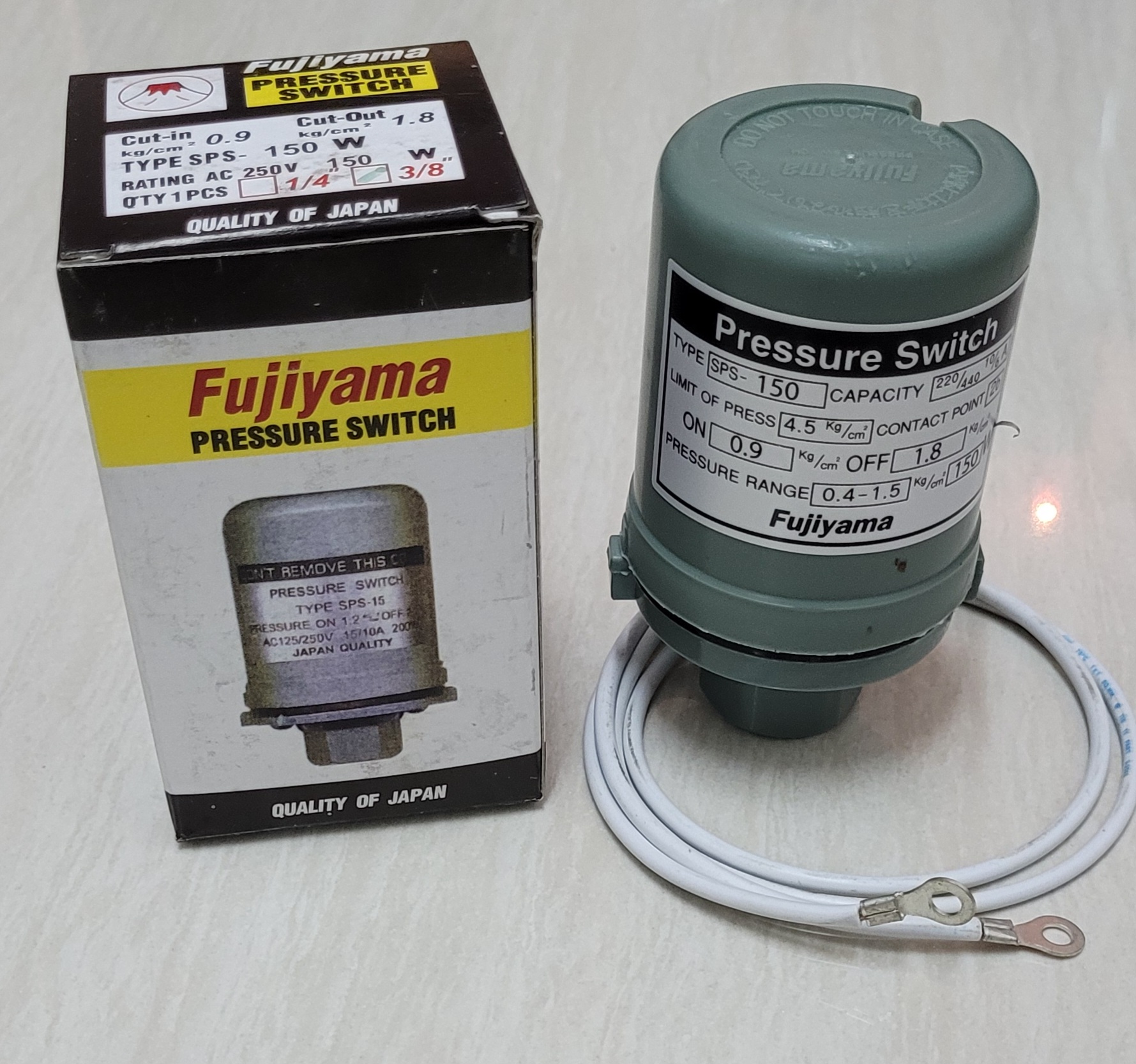 อะไหล่ปั๊มน้ำ สวิทช์แรงดัน Pressure Switch On 0.9 Off 1.8 รูในเกลียว 3/ ...