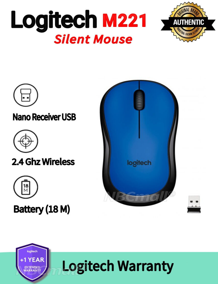 เมาส์ Logitech Silent Wireless Mouse M221 แท้ รับประกันศูนย์ - NBCmall ...