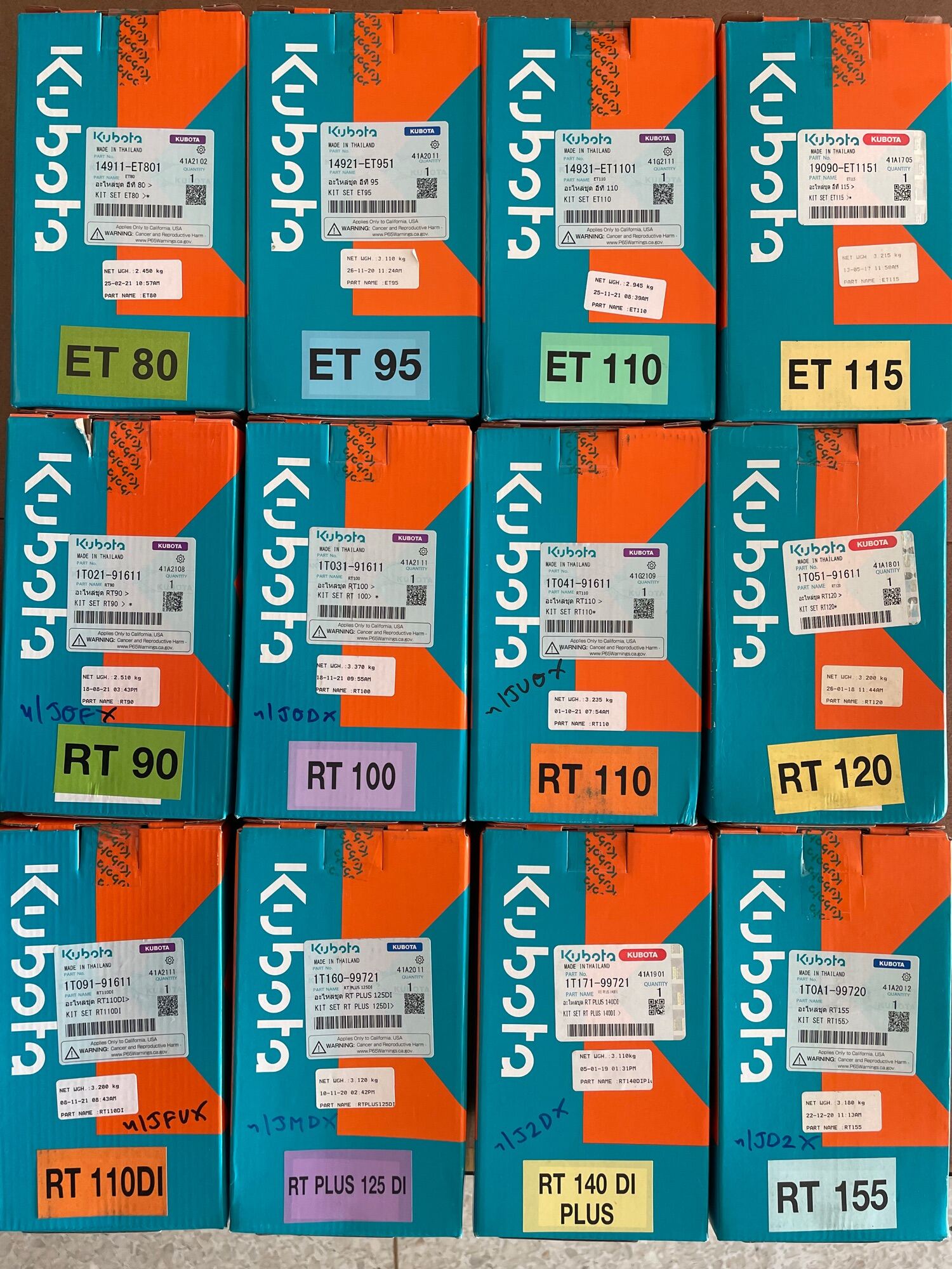 อะไหล่ชุด RT120 DI แท้ - พุทธา - ThaiPick