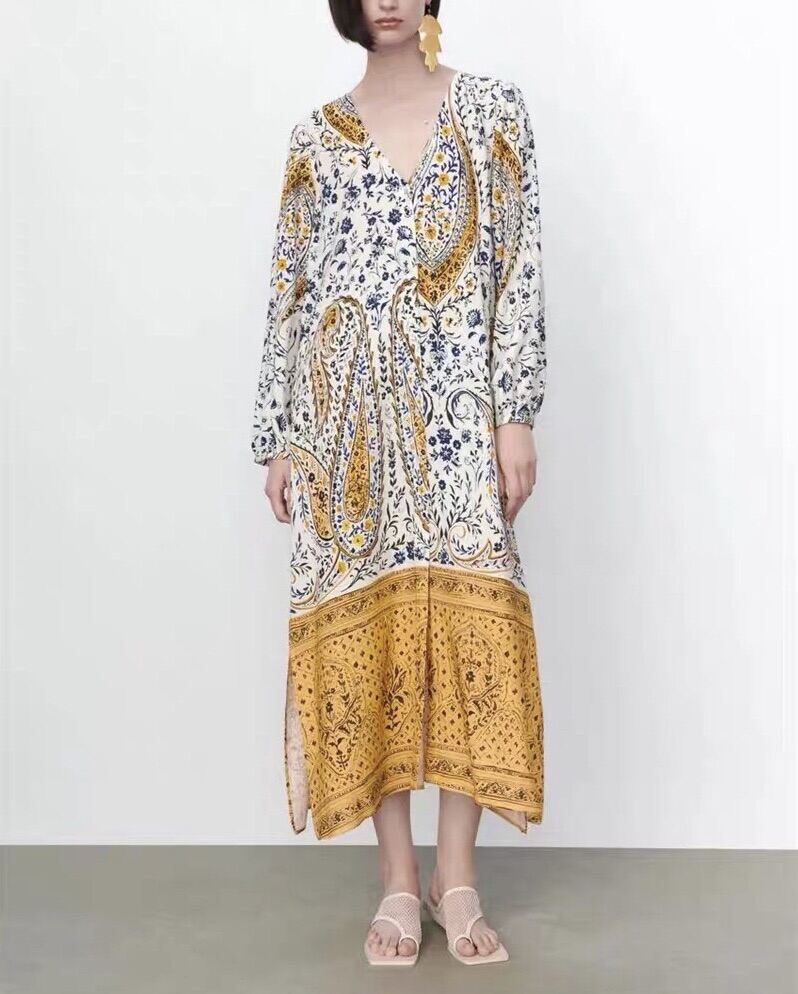 Riley Bohemian Dress ????????เดรสโบโฮ ดีเทลคอวี กระดุมหน้าแกะได้จริง ...