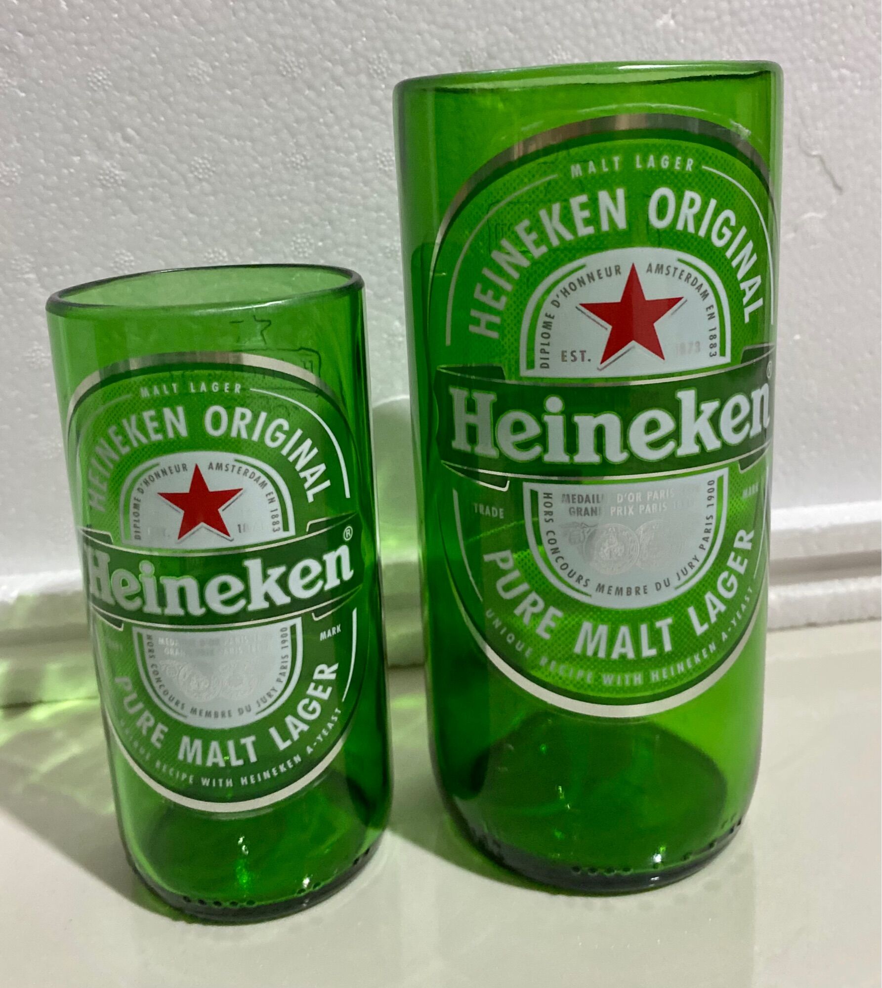 แก้วตัดจากขวด Heineken/Federbrau/Budweiser | Lazada.co.th