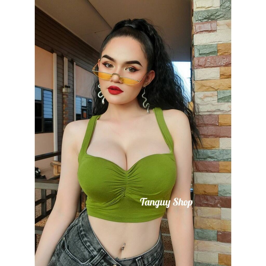 เสื้อสายเดี่ยว(มีฟองน้ำ)????เสื้อแซ่บๆ ดันนม????อก32-38 ใส่ได้จ้า#G017 - Google2 - ThaiPick