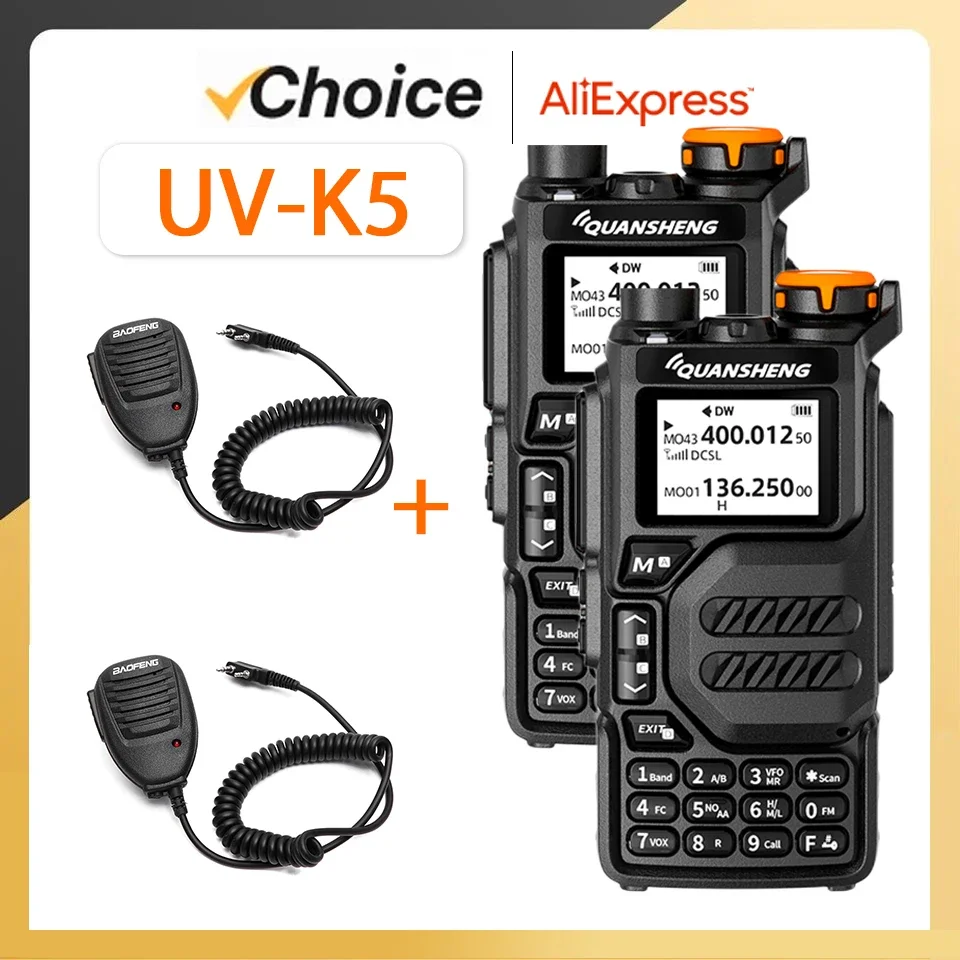 Quansheng K5 UV walkie talkie Radio 50-600 MHz FM Radio NOAA Scrambler ...