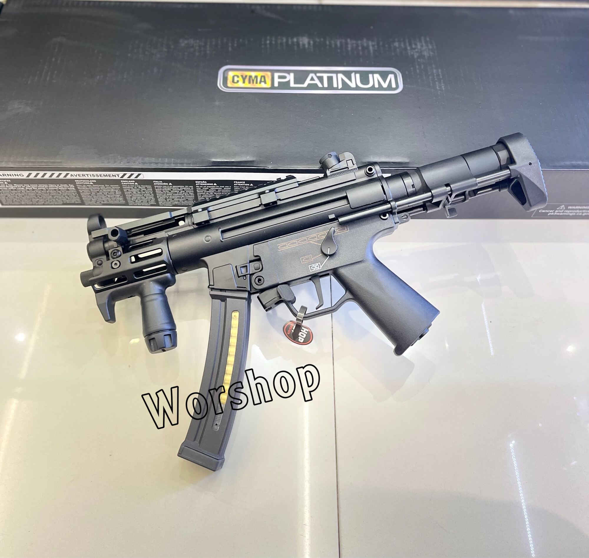 ปืนบีบีกัน รุ่น MP5K Custom M-LOK PDW - Cyma CM.041L Platinum มือ1 - WS-ZEERRANGSIT - ThaiPick