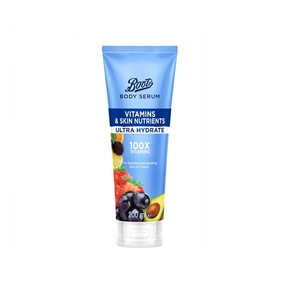 Boots Body Serum Vitamins & Skin Nutrients Ultra Hydrate บู๊ทส์ บอดี้ ...