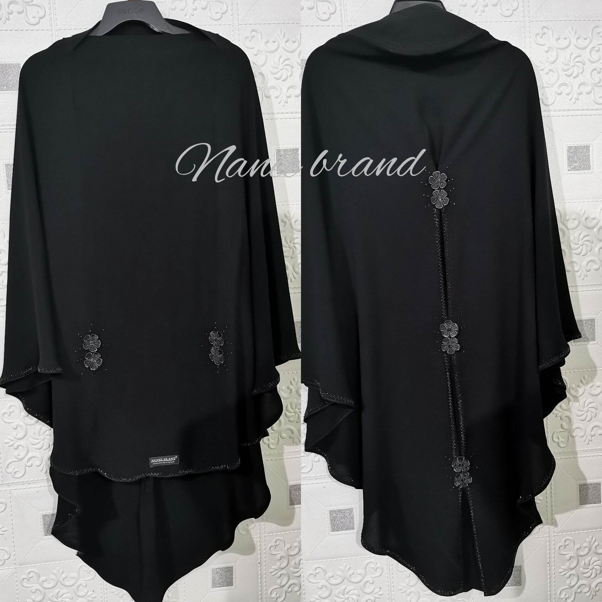 ฮีญาบฝรั่งเศสปิดหน้าในตัวผ้าอาบาย่า ทรงไข่ทรงหน้าอัดกาว แบรนด์nanee ...