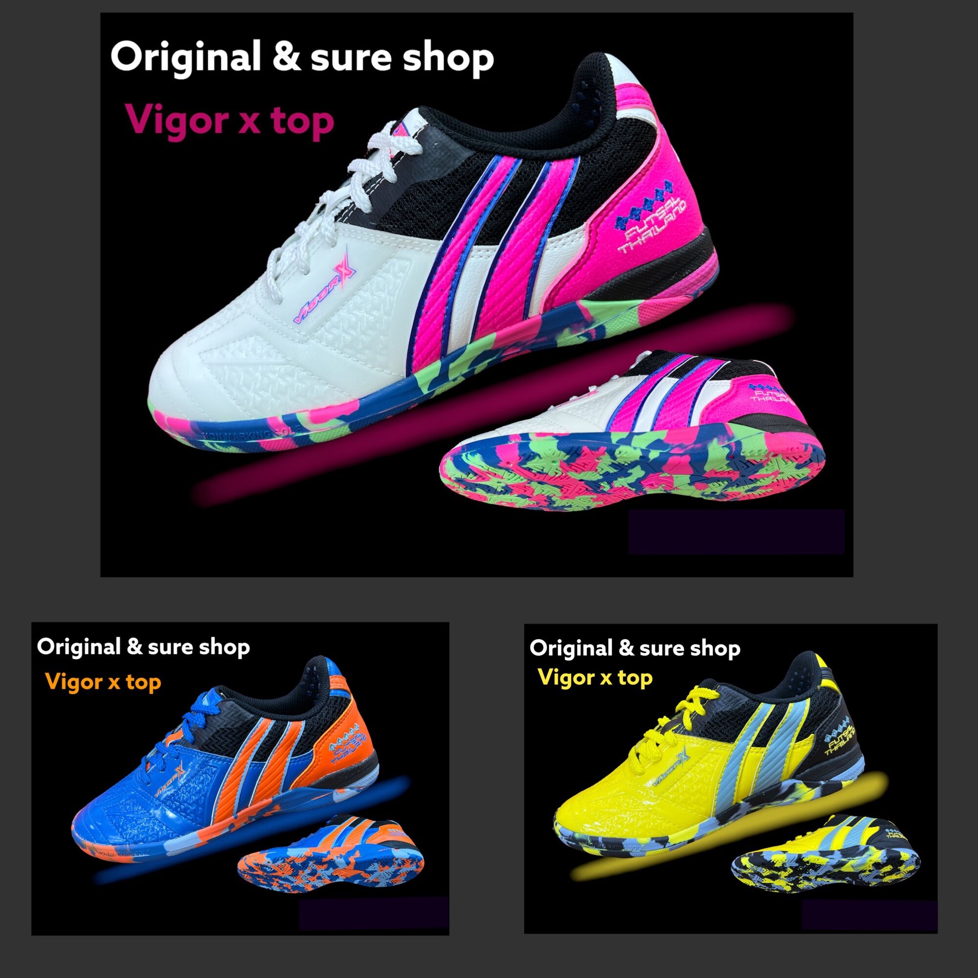 รองเท้าฟุตซอล pan Vigor x top microfiber PF14AA - Original & sure shop ...